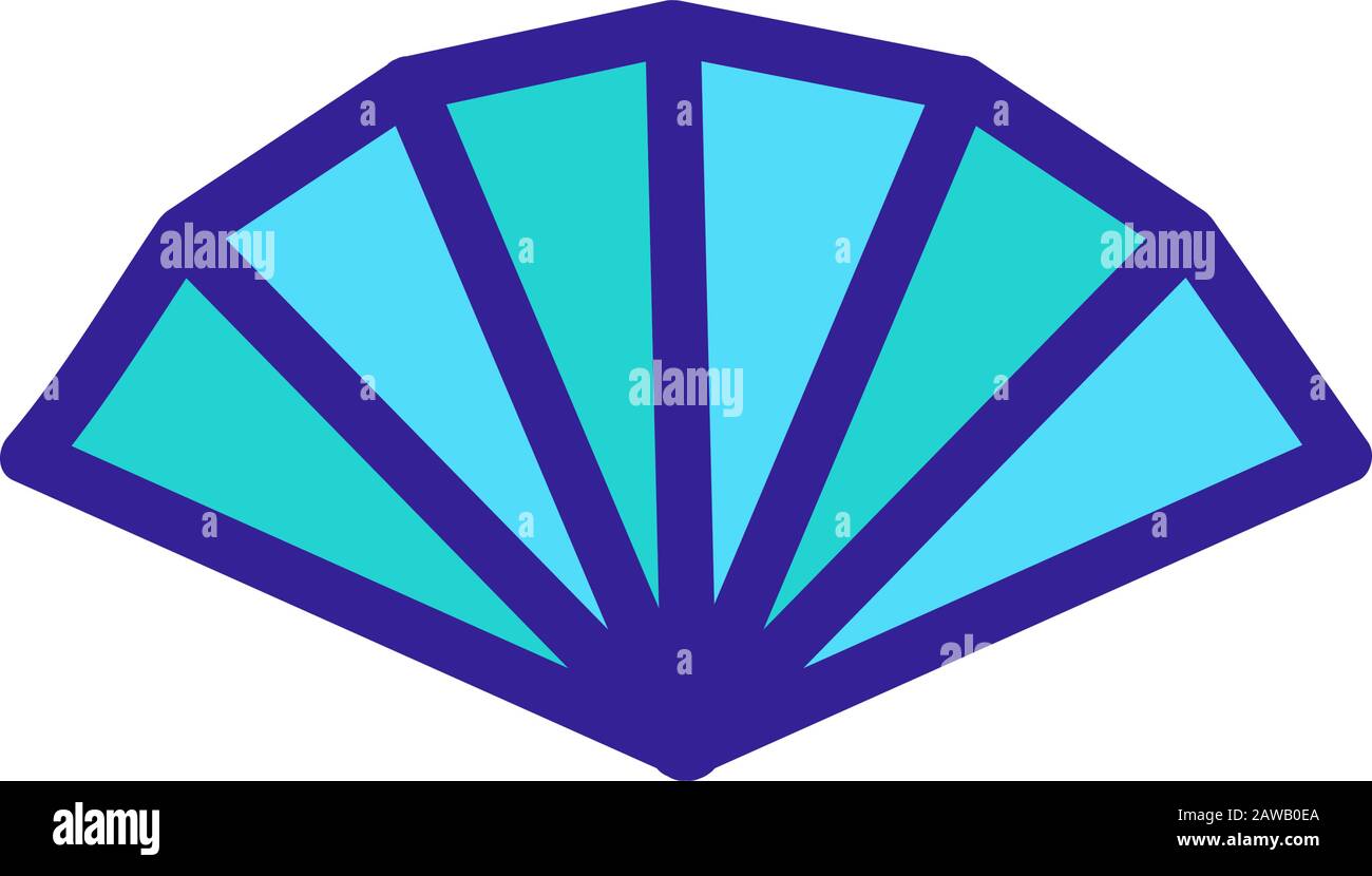 Fan icon vector. Isolated contour symbol illustration Stock Vector ...