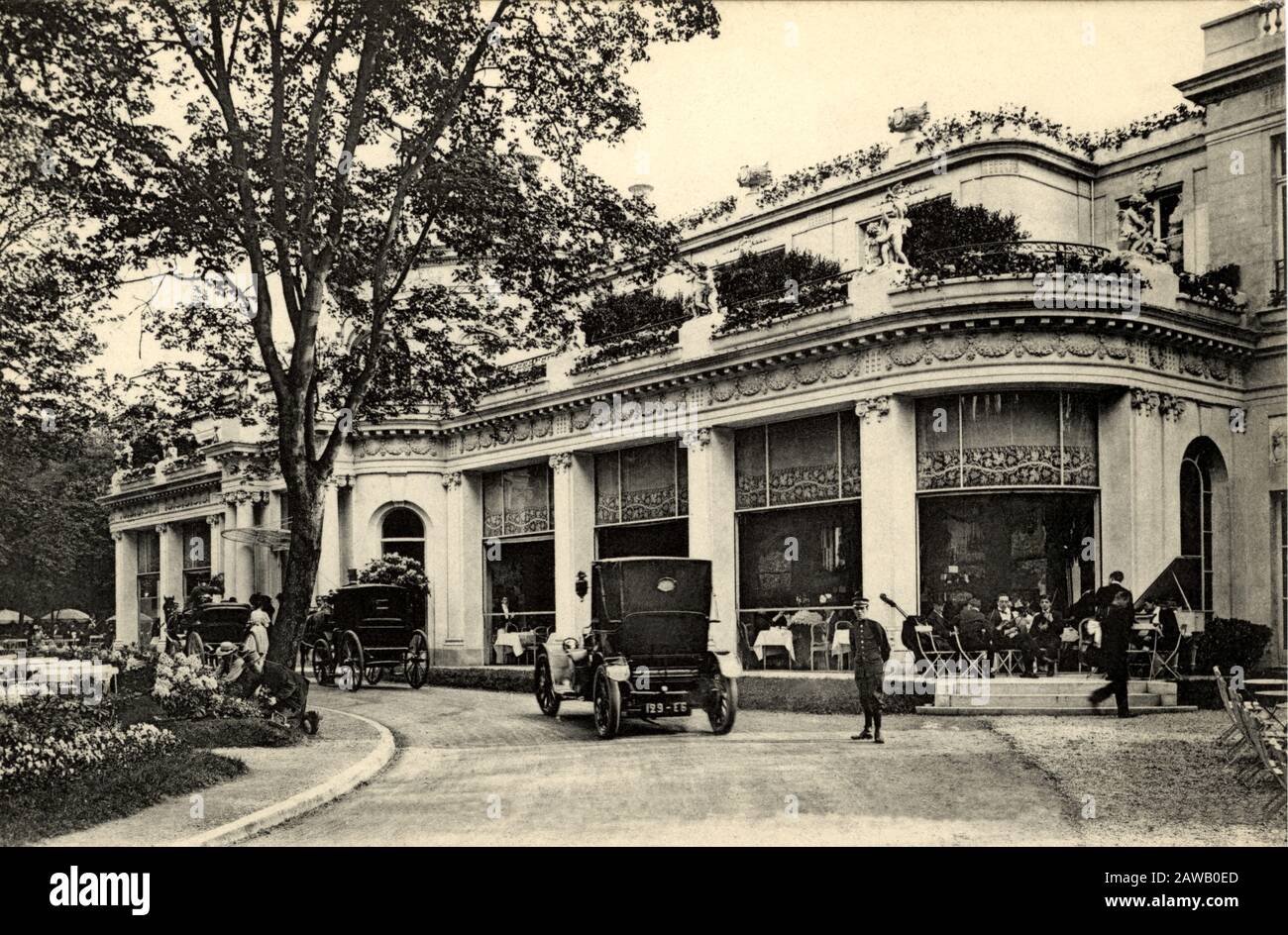 1905 ca, PARIS , FRANCE : A view of RESTAURANT Pré-CATELAN in BOIS DE ...