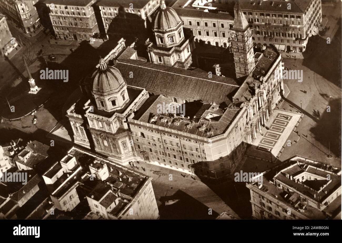 1920 ca. , ROMA , ITALY : The church of SANTA MARIA MAGGIORE from ...
