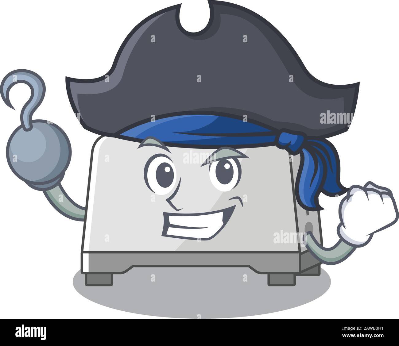 Cute bread toaster mascot design with a hat Stock Vector Image & Art ...