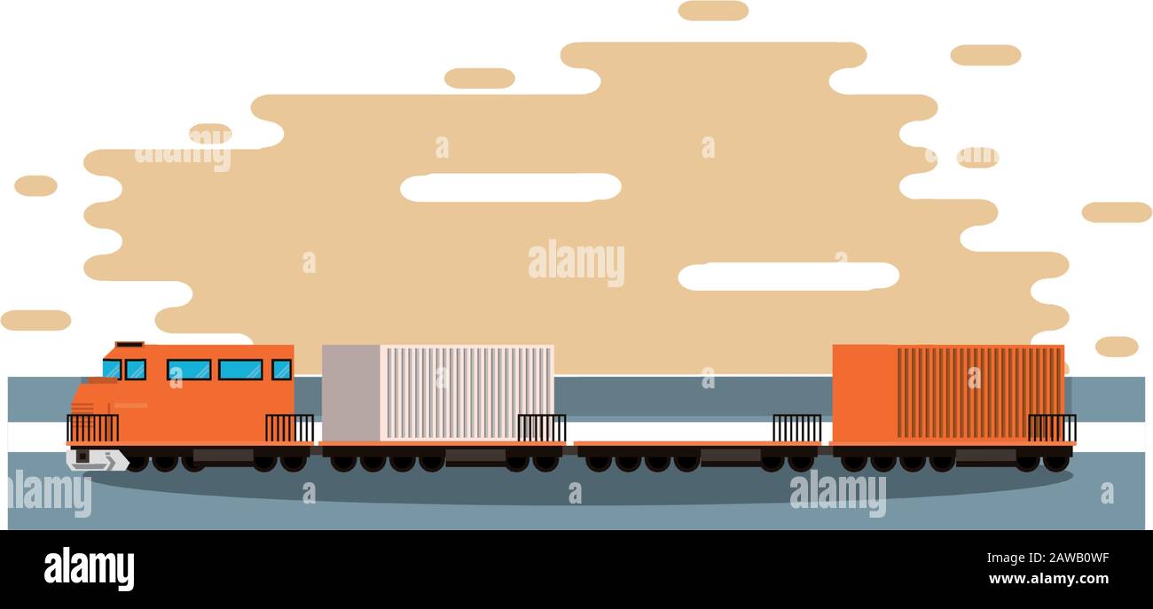 Rail shipping containers Stock Vector Images - Alamy