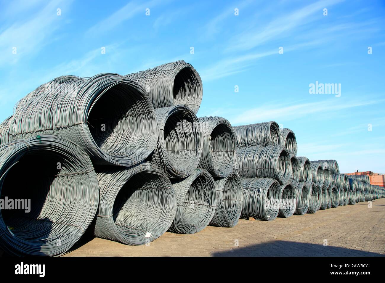 Steel wire rod Stock Photo - Alamy