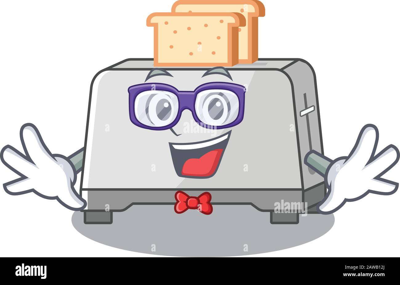 A cartoon concept of Geek bread toaster design Stock Vector Image & Art ...