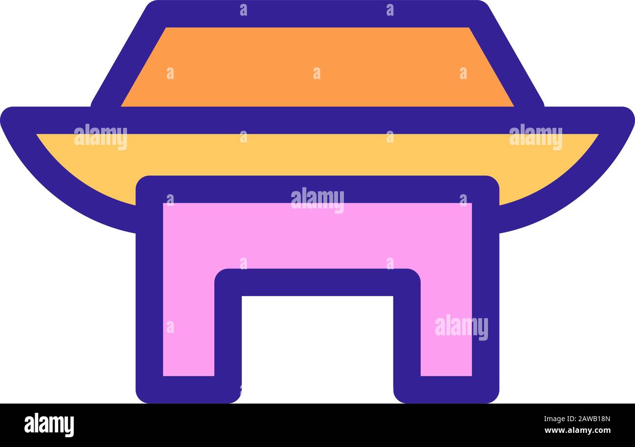 building icon vector. Isolated contour symbol illustration Stock Vector ...