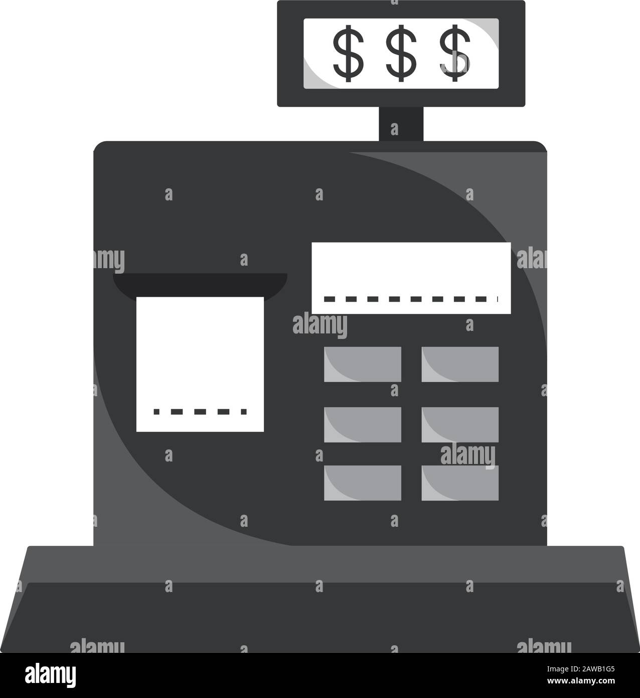 cash register commerce money business finance vector illustration Stock ...