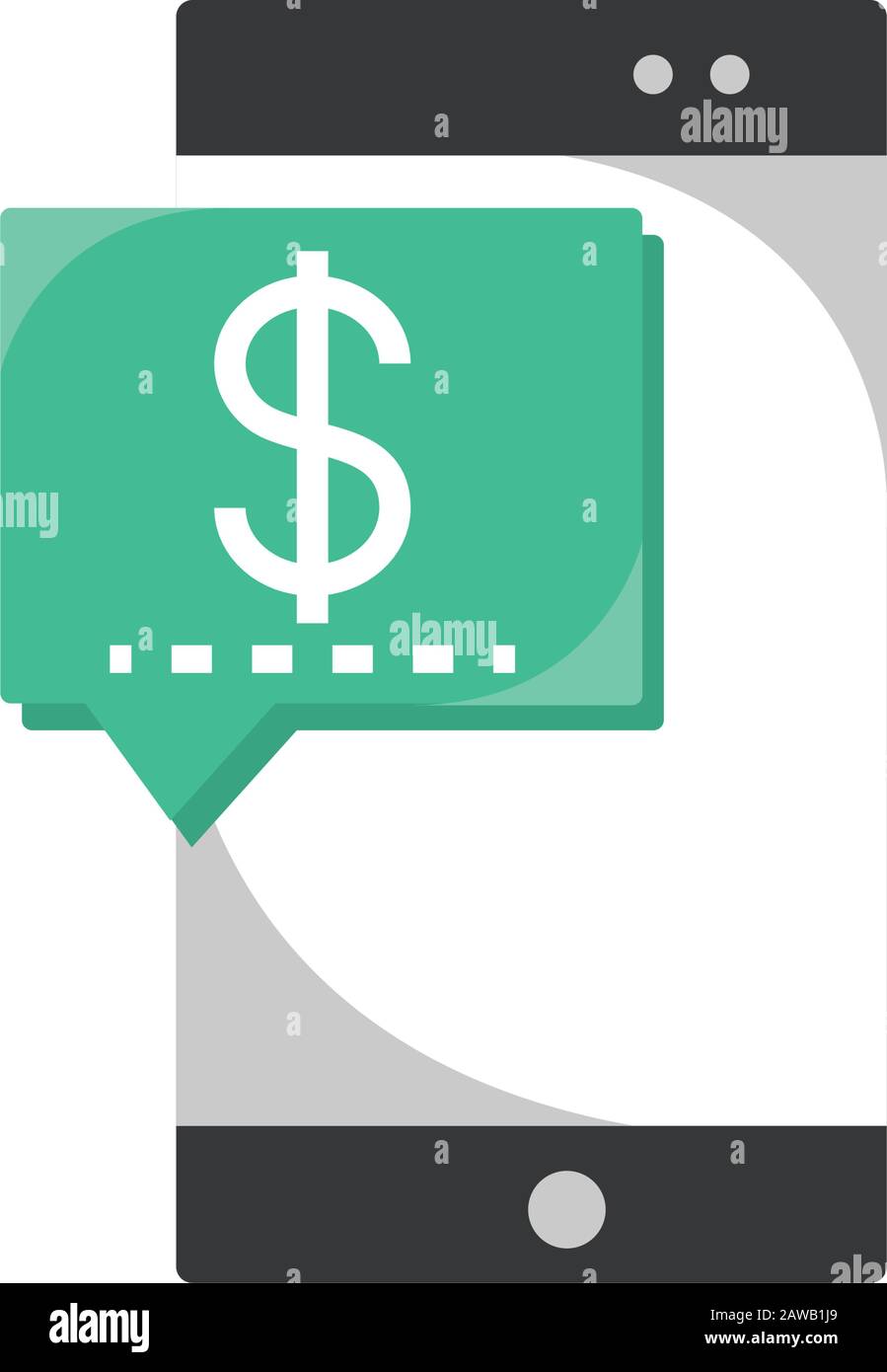 smartphone money message transaction business finance vector ...