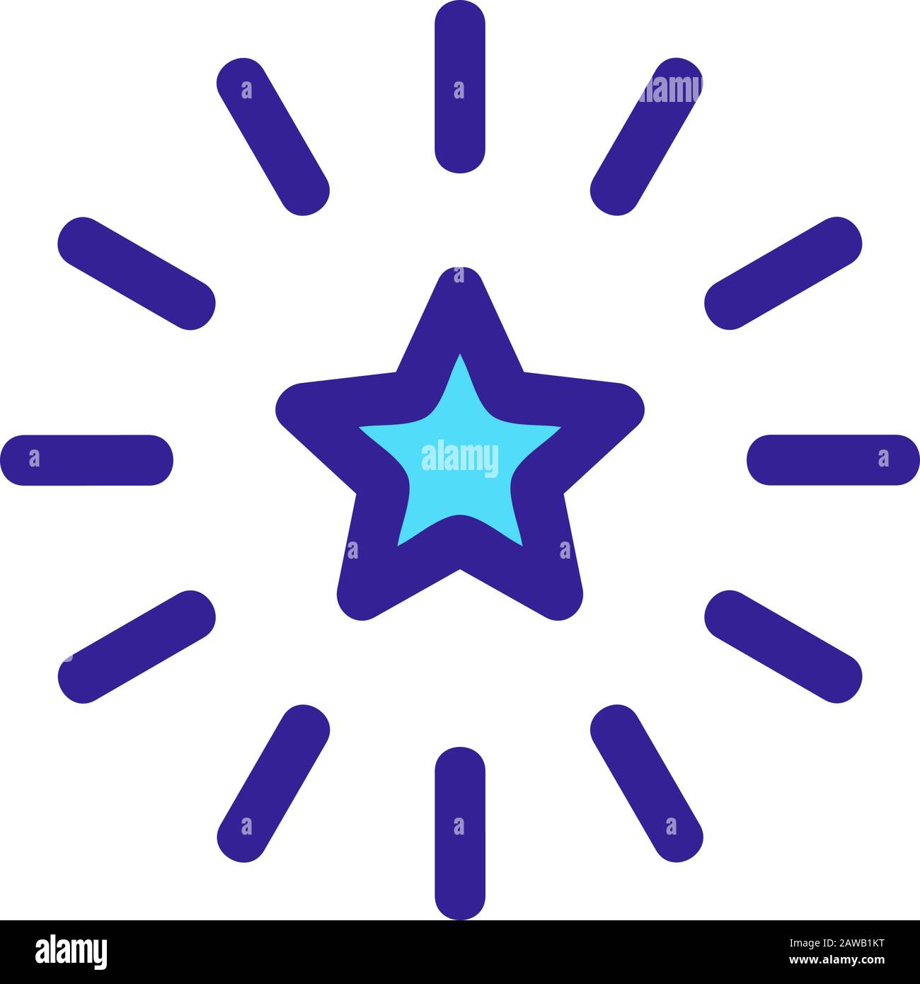 Star shining glitter icon vector. Isolated contour symbol illustration Stock Vector Image & Art ...