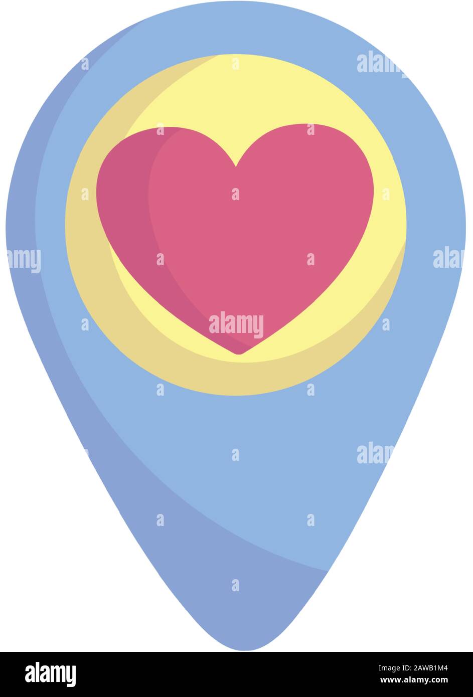 social media pointer location love heart romantic icon vector ...