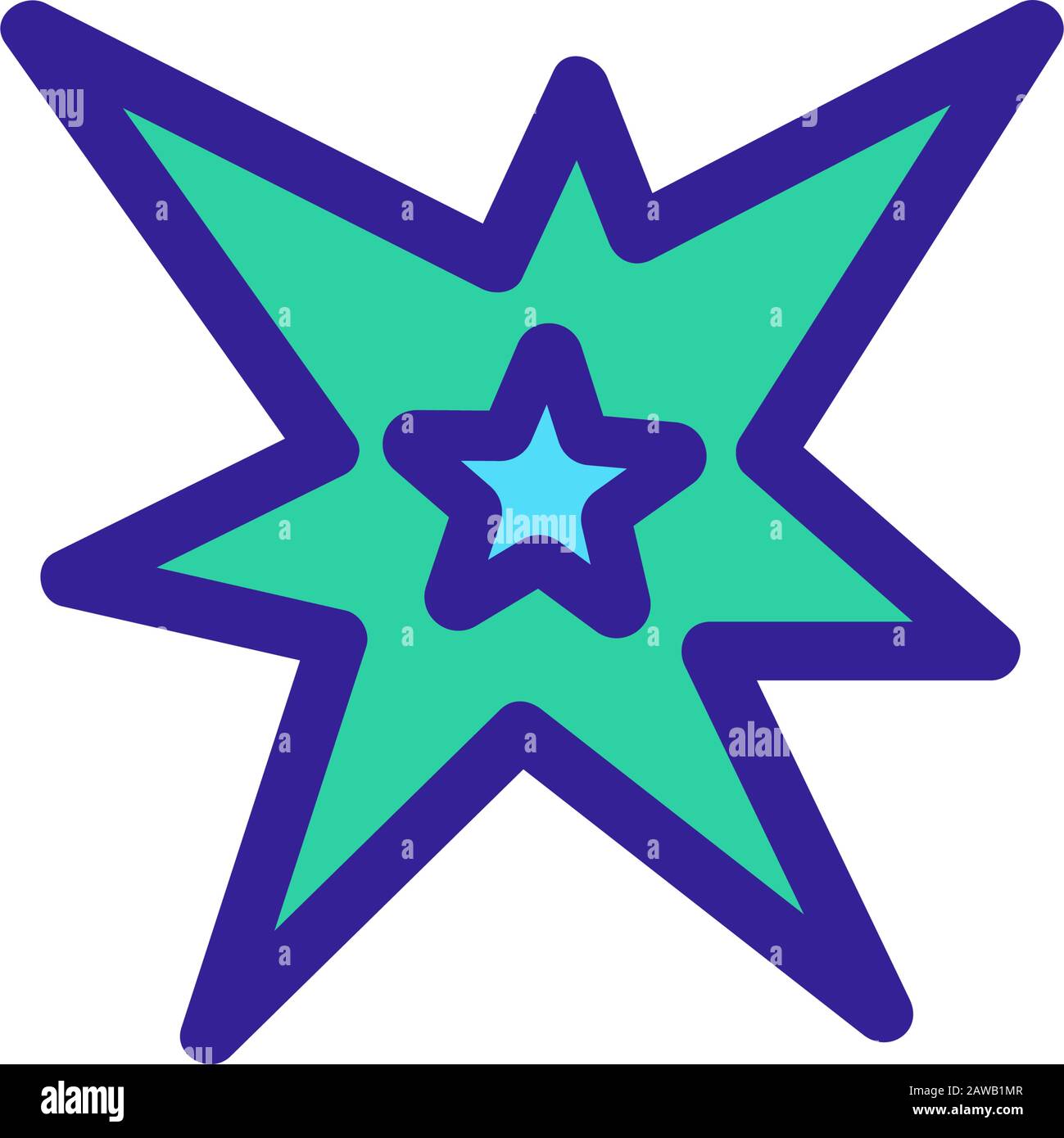 Star shining glitter icon vector. Isolated contour symbol illustration Stock Vector Image & Art ...