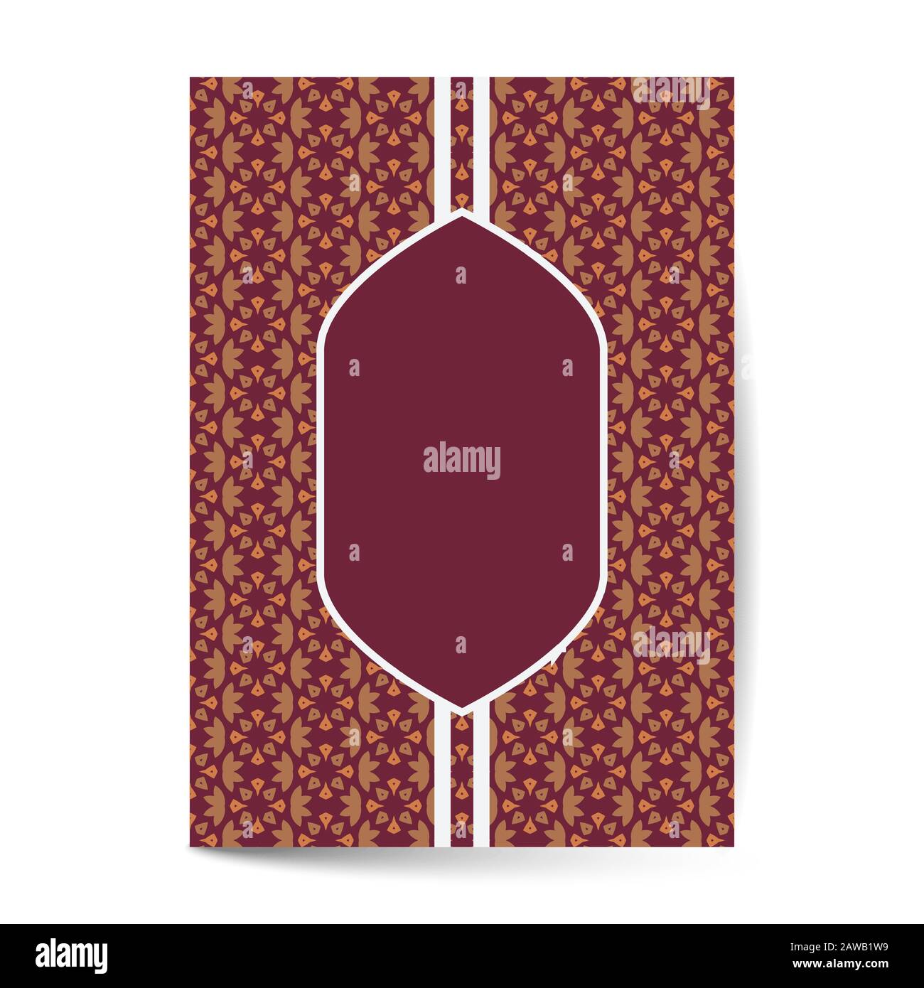 Luxury cover page design with pattern background, antique greeting card ...