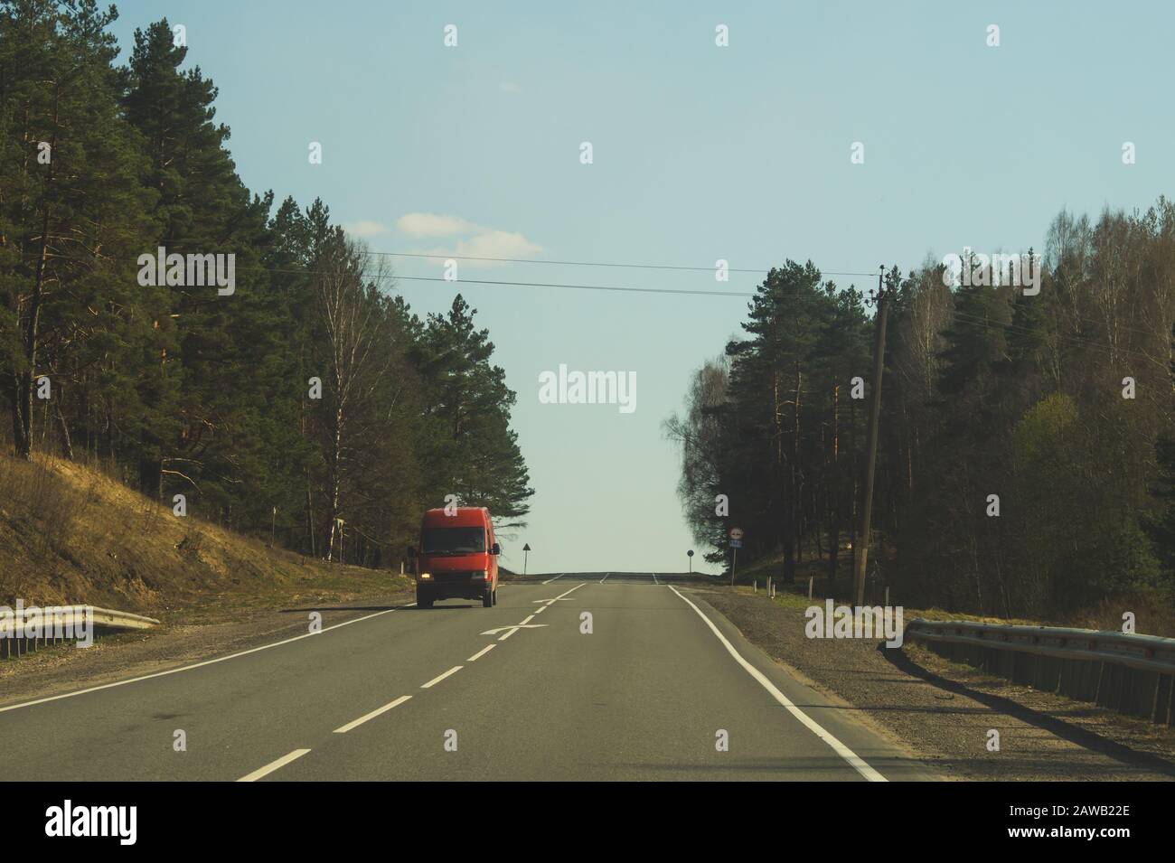Car driving on a highway. auto moving on a roadway background Stock ...