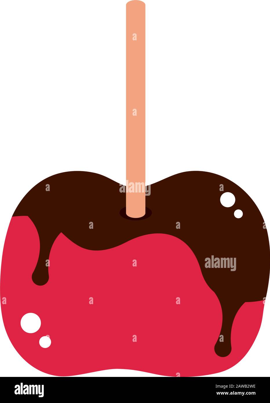 melted chocolate apple sweet confectionery snack food candy vector ...