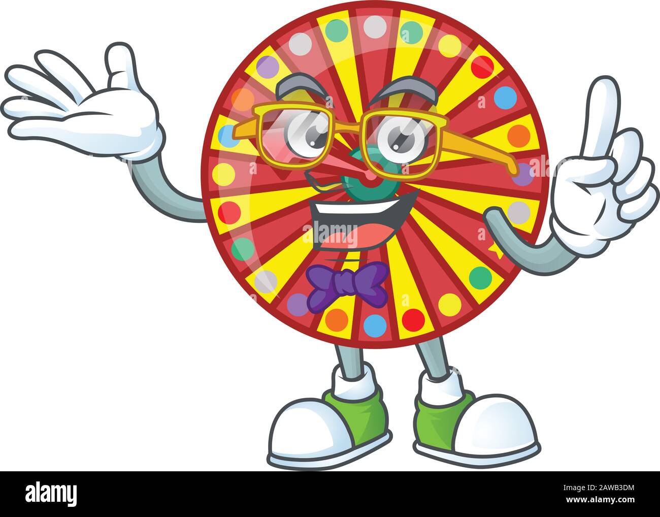 The Geek character of wheel fortune mascot design Stock Vector Image ...