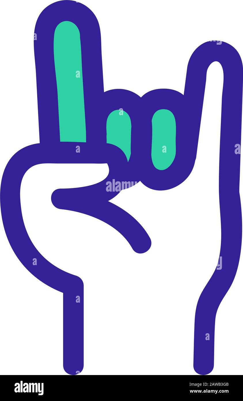 Rock music icon vector. Isolated contour symbol illustration Stock ...