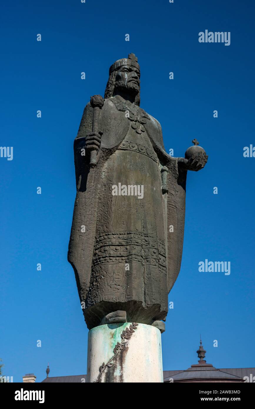 Statue of Saint Stephen I, first king of Hungary (Szent Istvan Kiraly ...