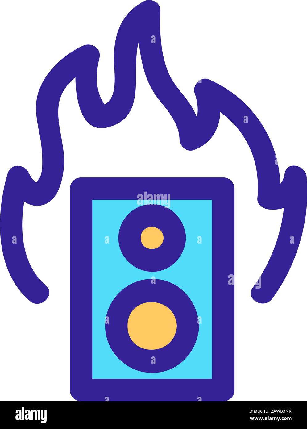 Rock music icon vector. Isolated contour symbol illustration Stock ...