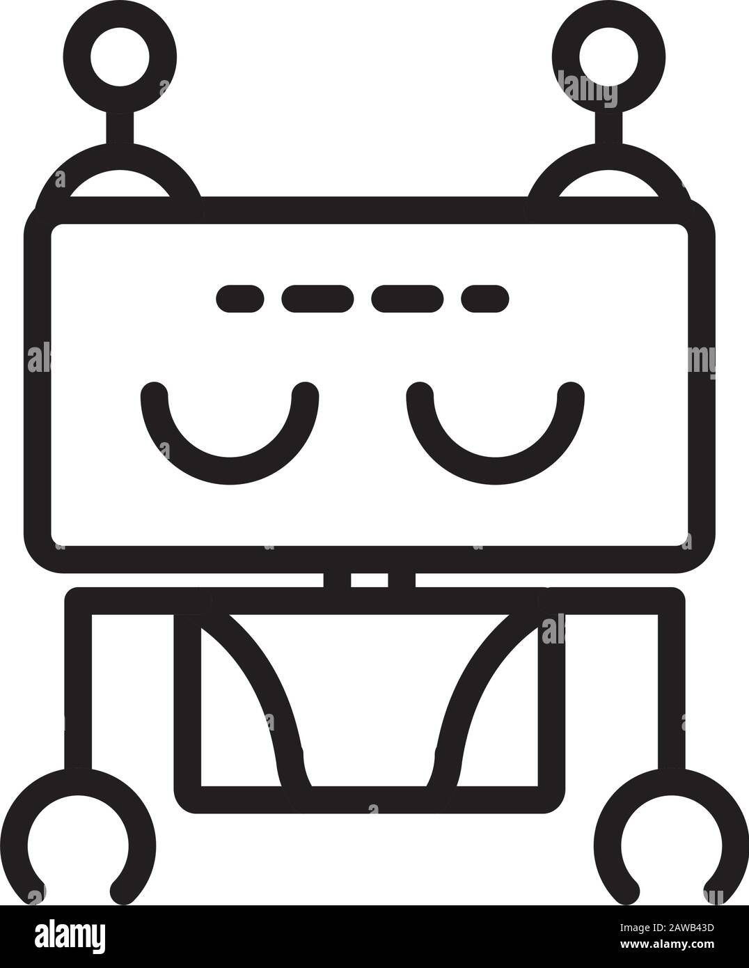 robot artificial assistant machine technology vector illustration ...