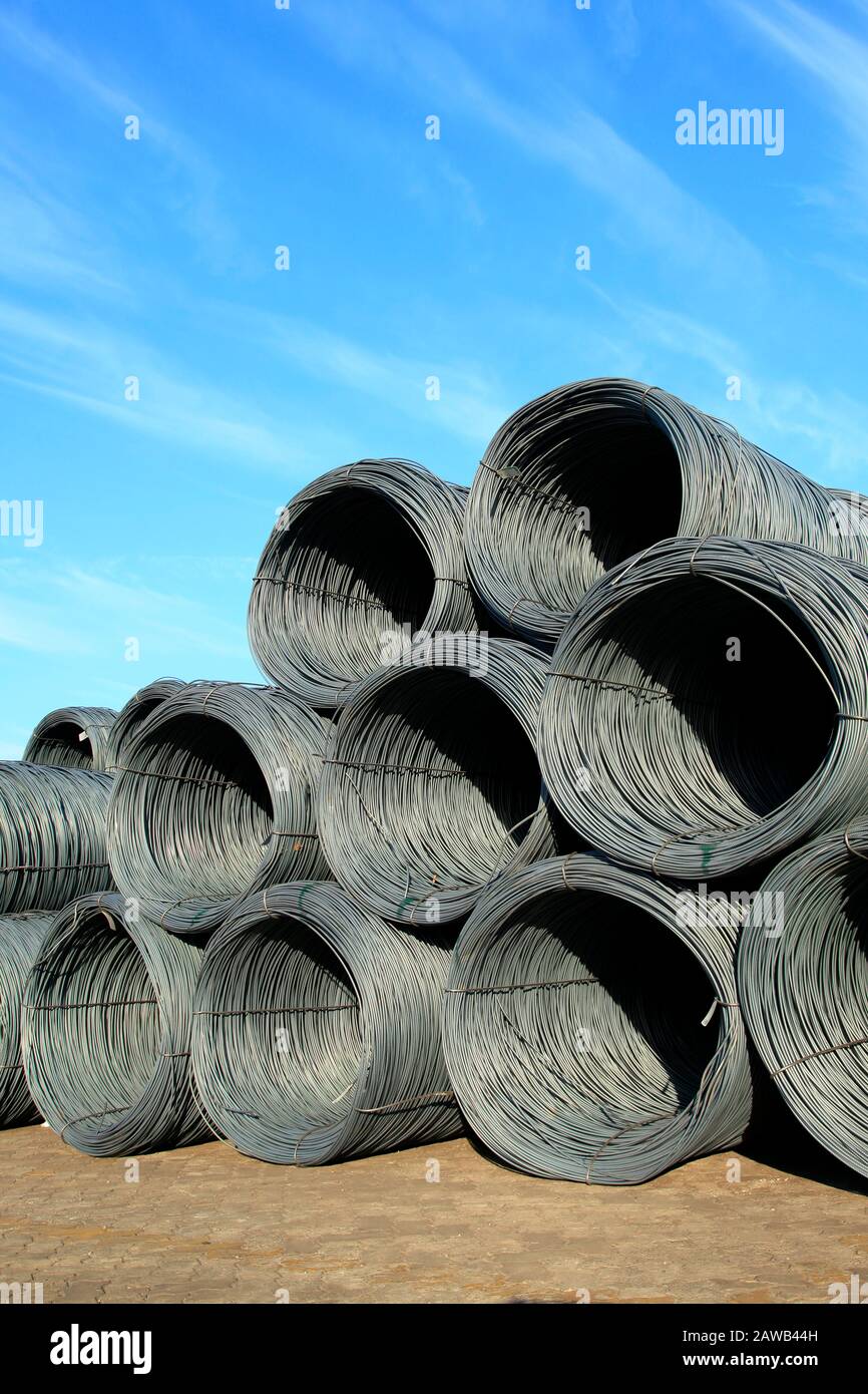 Steel wire rod Stock Photo - Alamy
