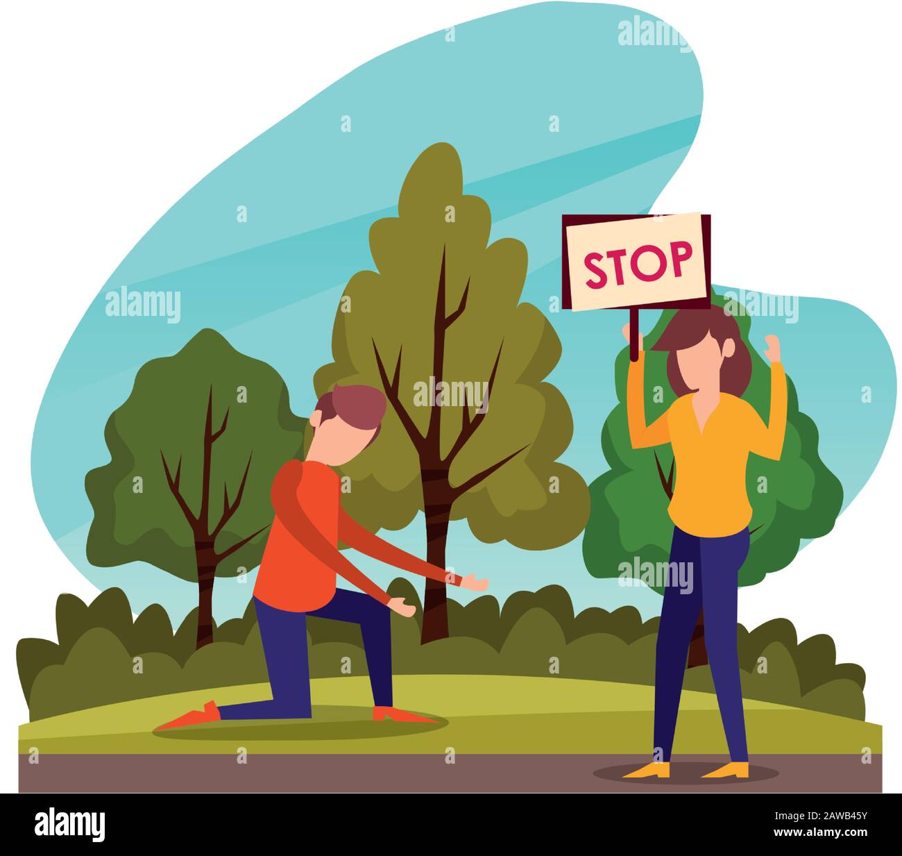 Young girl protesting Cut Out Stock Images & Pictures - Alamy