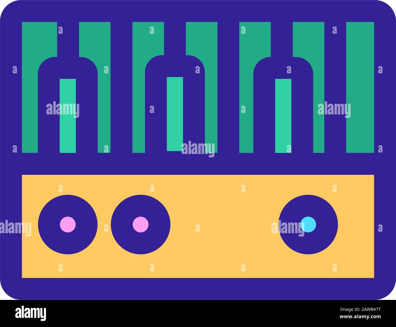 Rock music icon vector. Isolated contour symbol illustration Stock ...