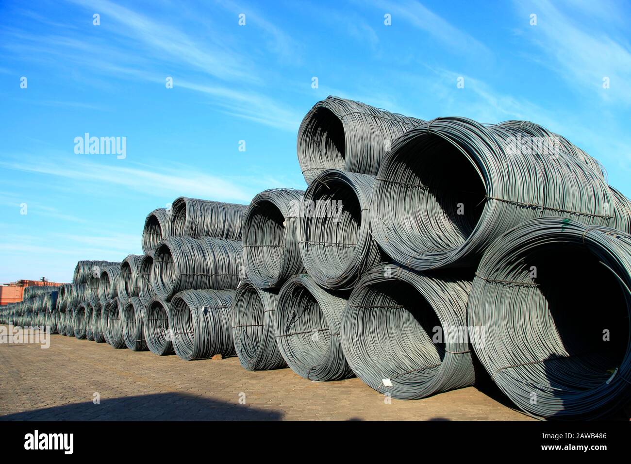 Steel wire rod Stock Photo - Alamy