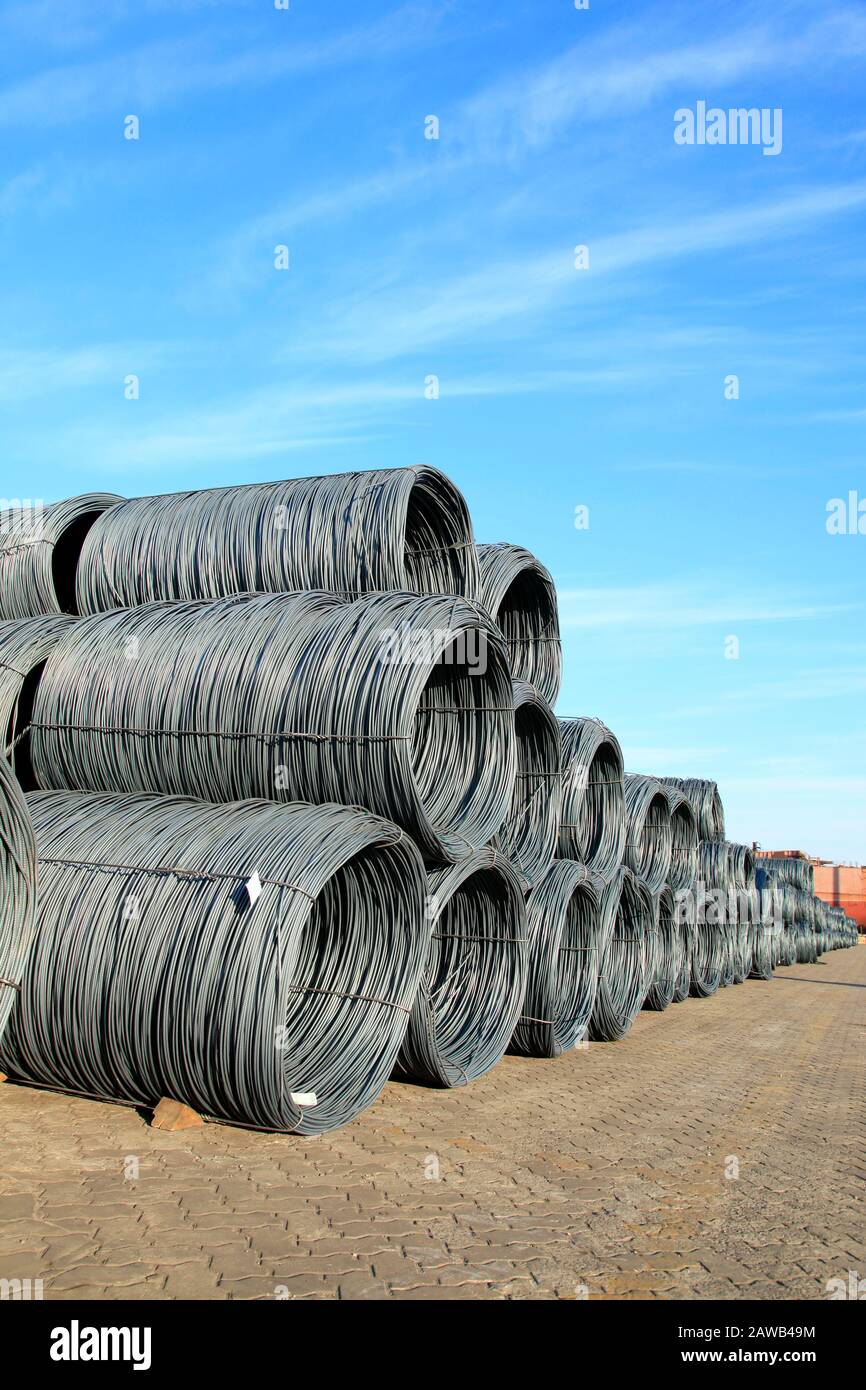 Steel wire rod Stock Photo - Alamy