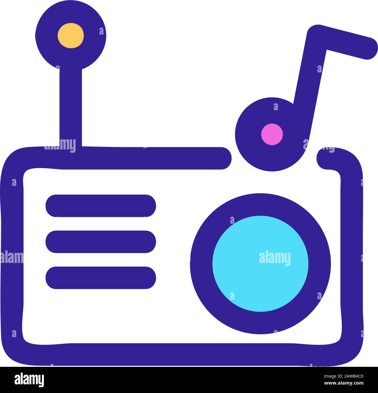 Rock music icon vector. Isolated contour symbol illustration Stock ...