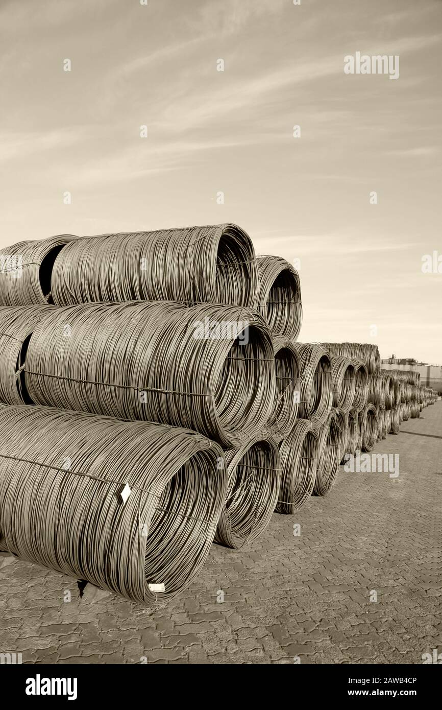 Steel wire rod Stock Photo - Alamy