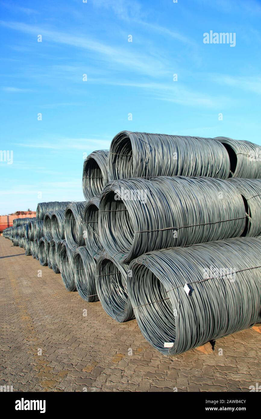 Steel wire rod Stock Photo - Alamy
