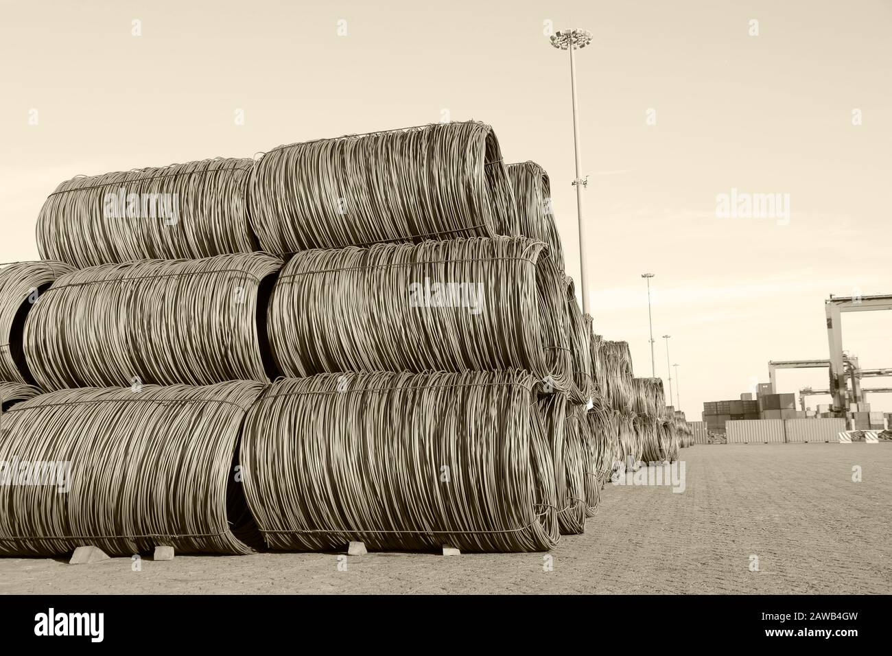 Steel wire rod Stock Photo - Alamy