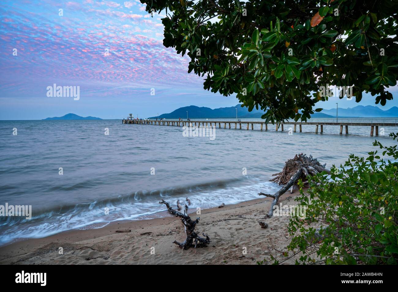 Cardwell Jetty at sunrise, Cardwell North Queensland, Australia Stock ...