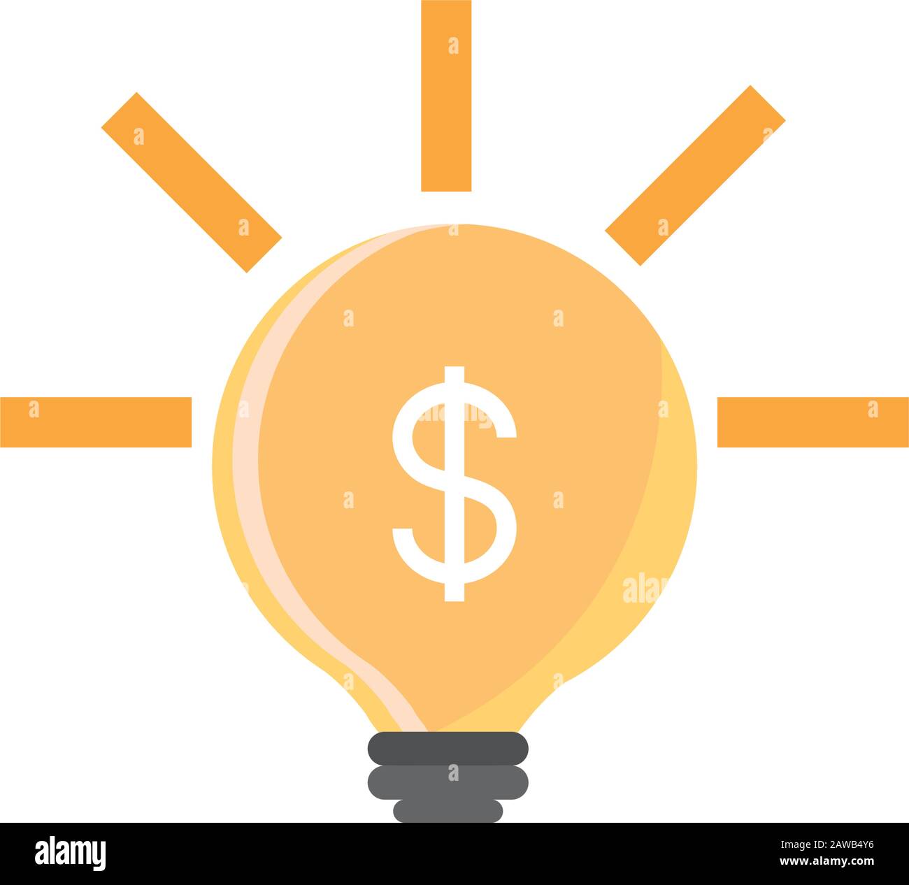 light bulb bright money business finance vector illustration Stock ...