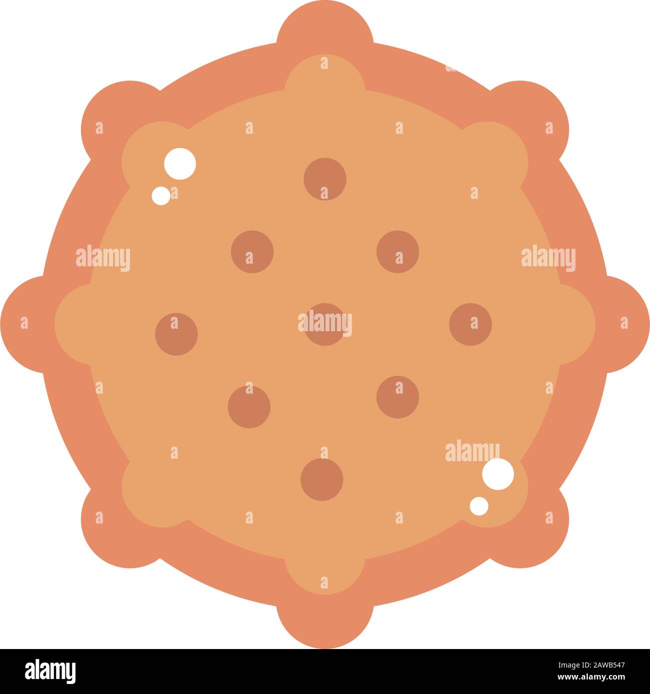 round cracker sweet confectionery snack food candy vector illustration ...