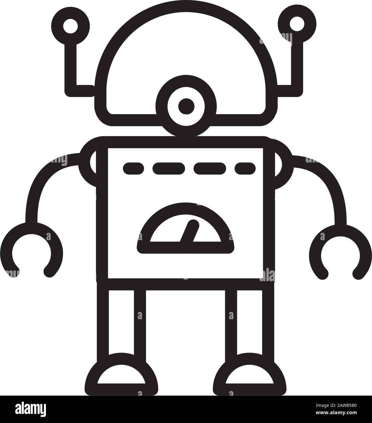 robot android technology character artificial machine vector ...