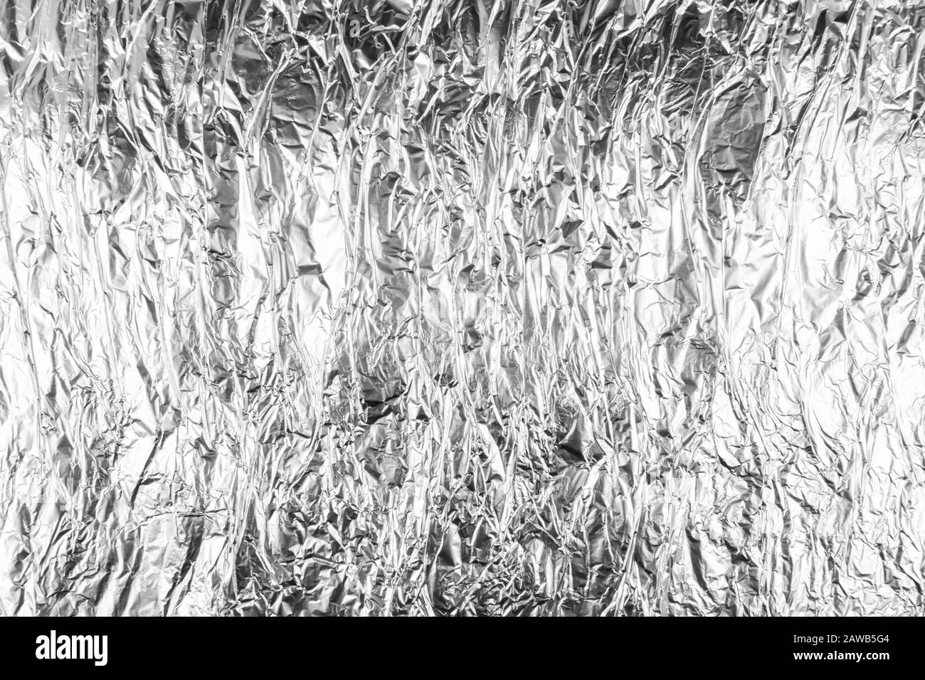 Close up of aluminium foil crumpled. Silver aluminium foil texture ...