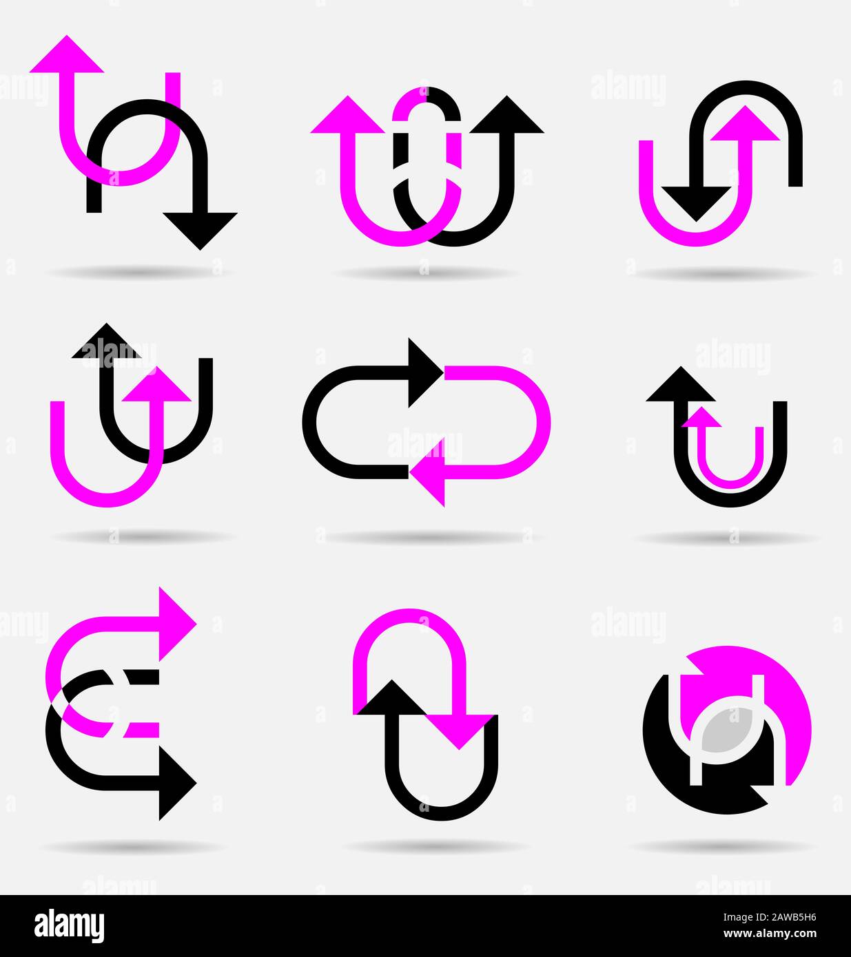 Abstract business color icon/logo collection for creative design needs ...