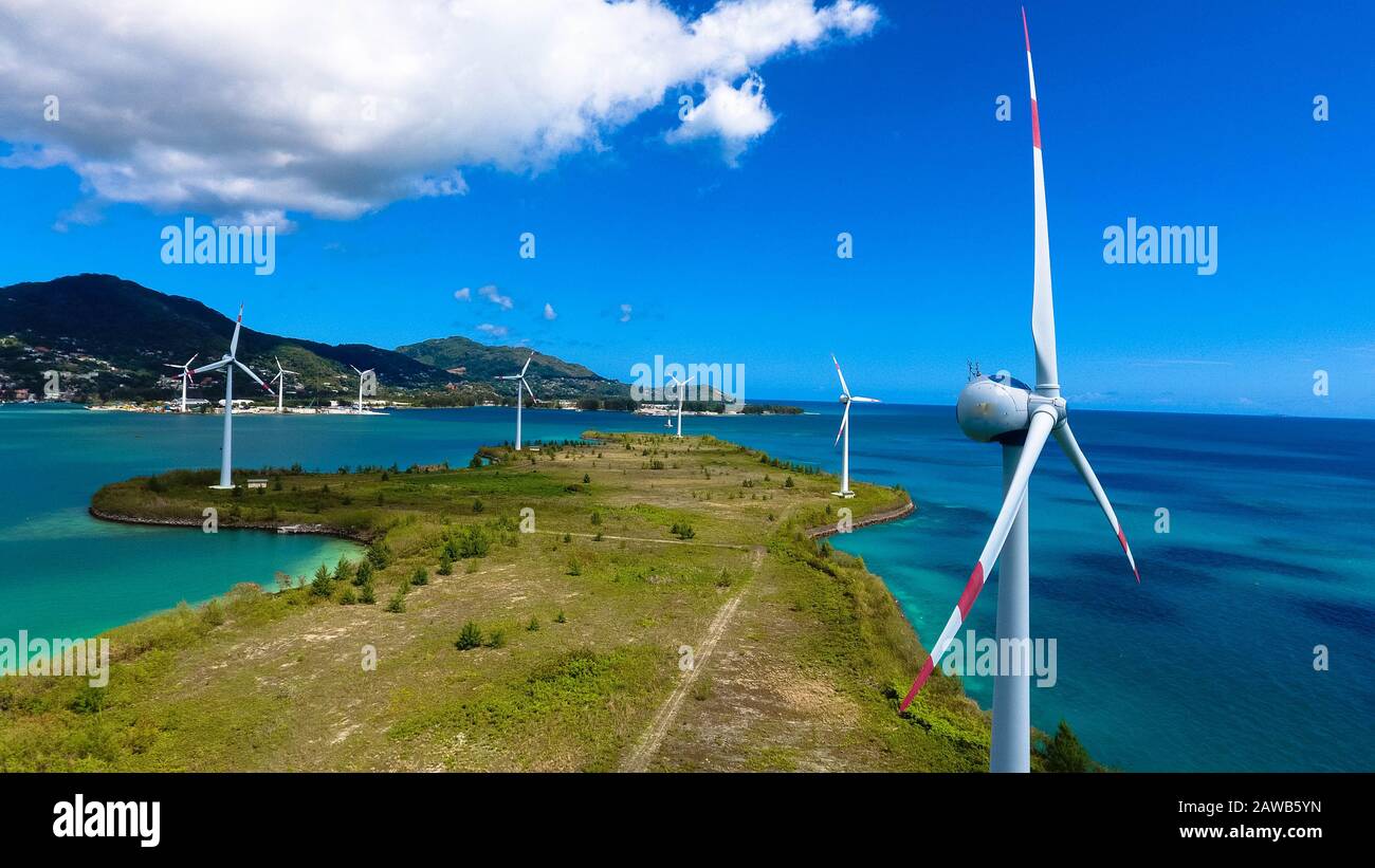 Offshore wind farm aerial view hi-res stock photography and images - Alamy