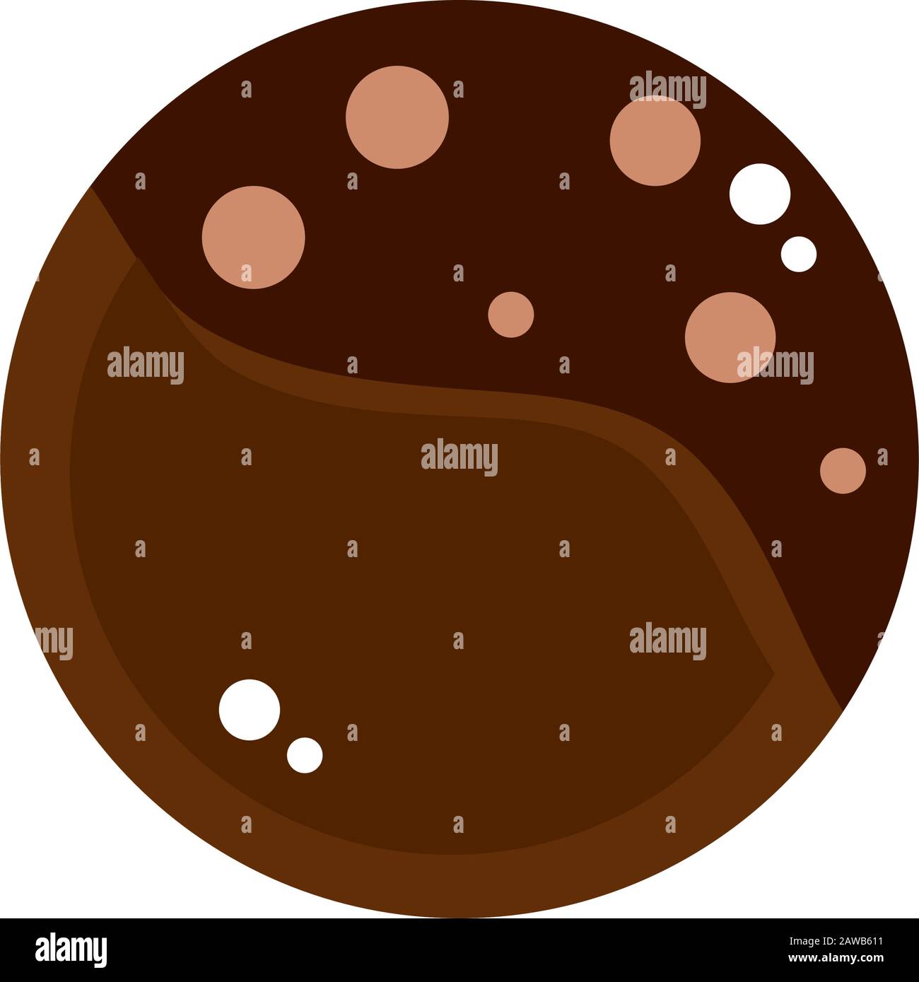 chocolate bon bon with nuts sweet confectionery snack food candy vector ...