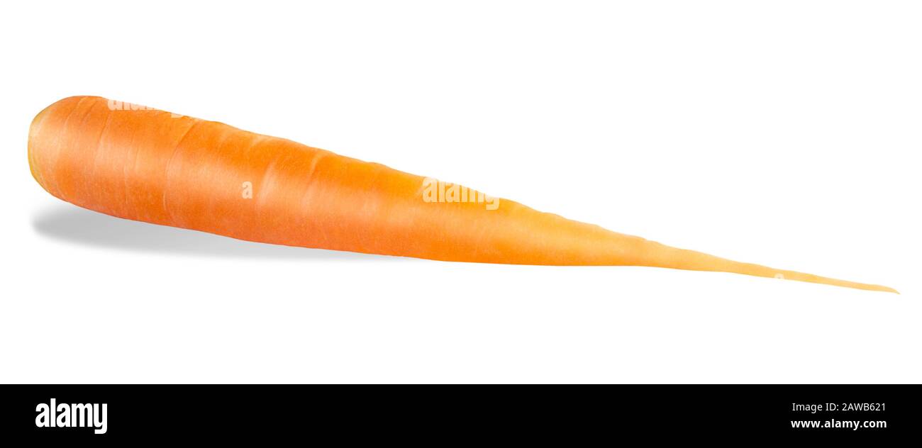 One fresh carrots isolated on white background Stock Photo - Alamy