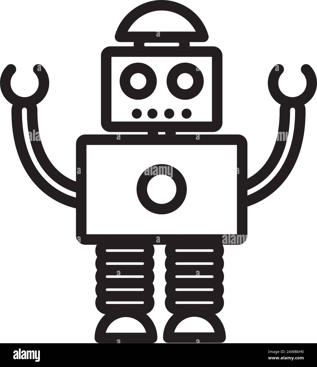 robot automation technology character artificial machine vector ...