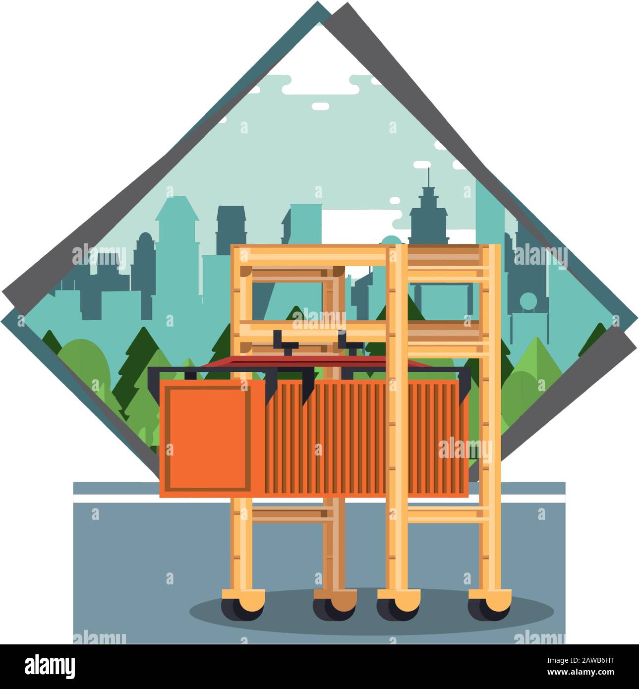 Postal containers Stock Vector Images - Alamy