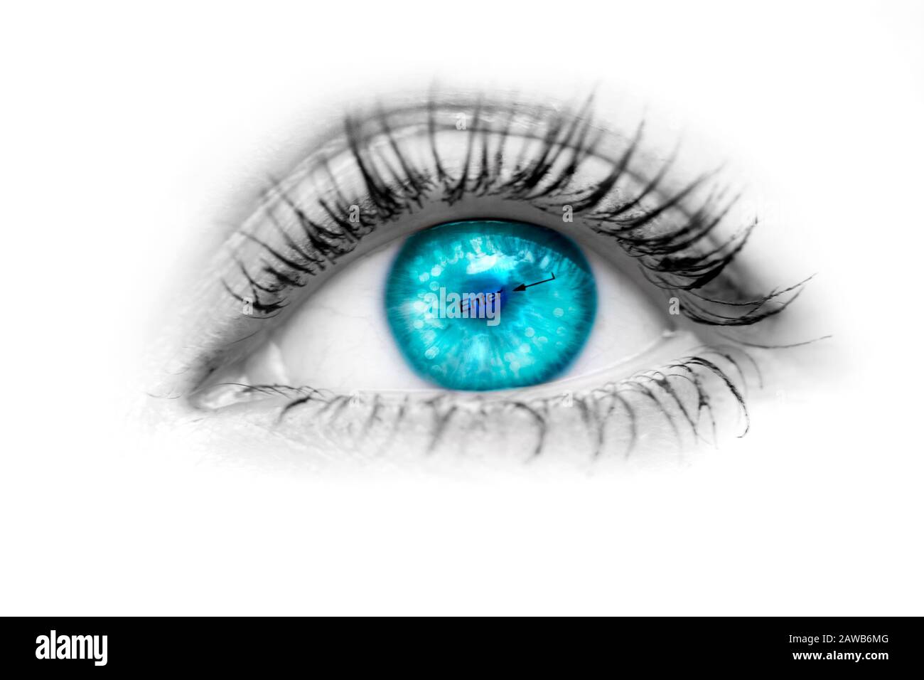 Image of the human eye with nature in the eyes Stock Photo - Alamy