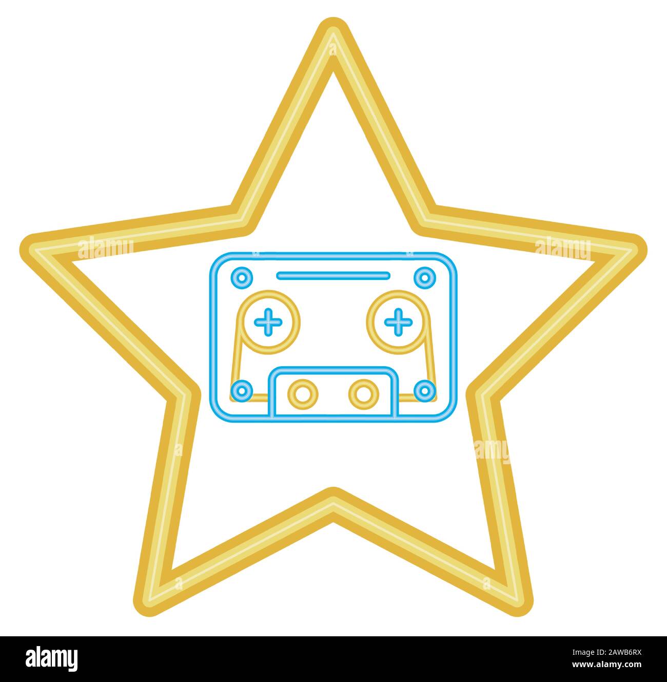 Neon retro cassette Cut Out Stock Images & Pictures - Alamy