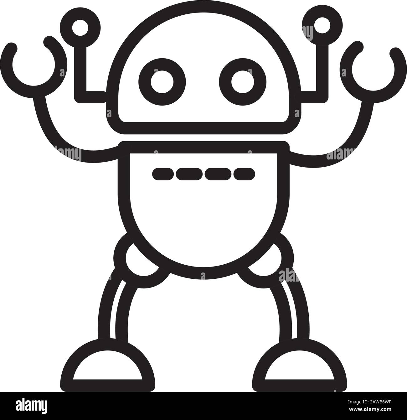 robot space technology character artificial machine vector illustration ...