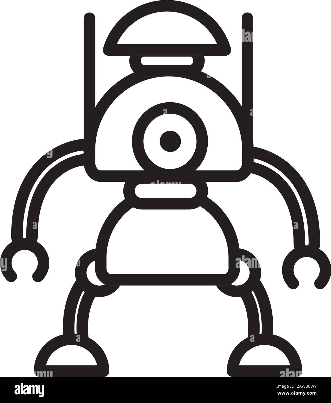 robot innovation character artificial machine vector illustration ...