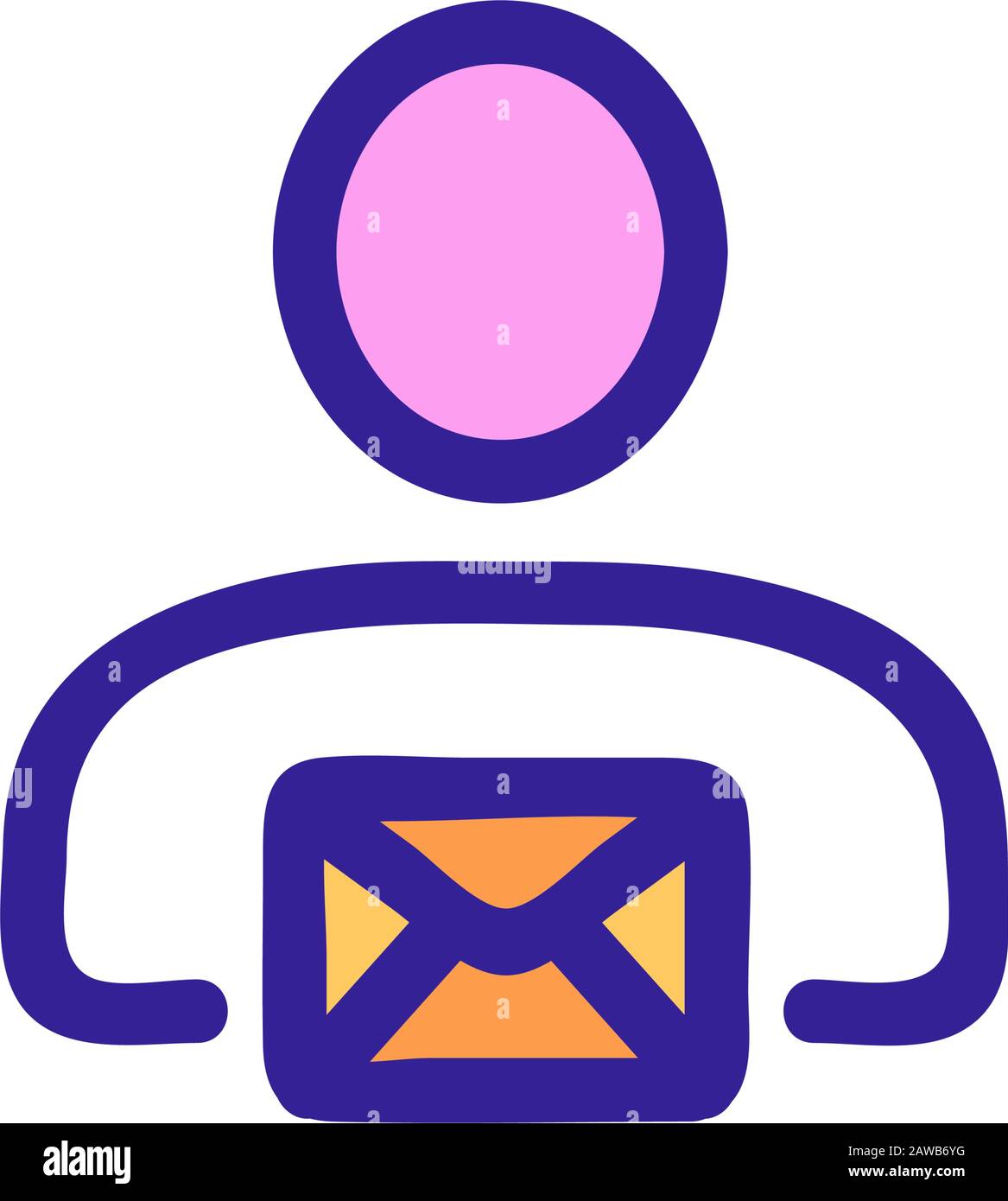 Mail icon vector. Isolated contour symbol illustration Stock Vector ...