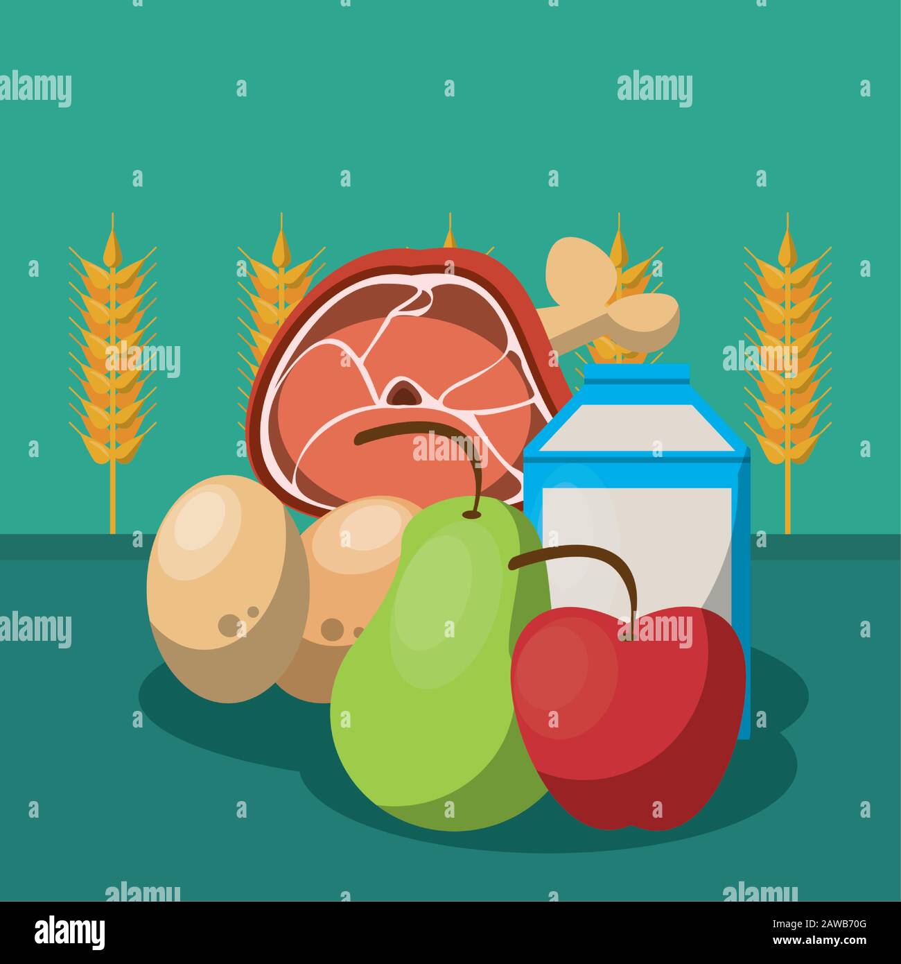 healthy food life style icons Stock Vector Image & Art - Alamy