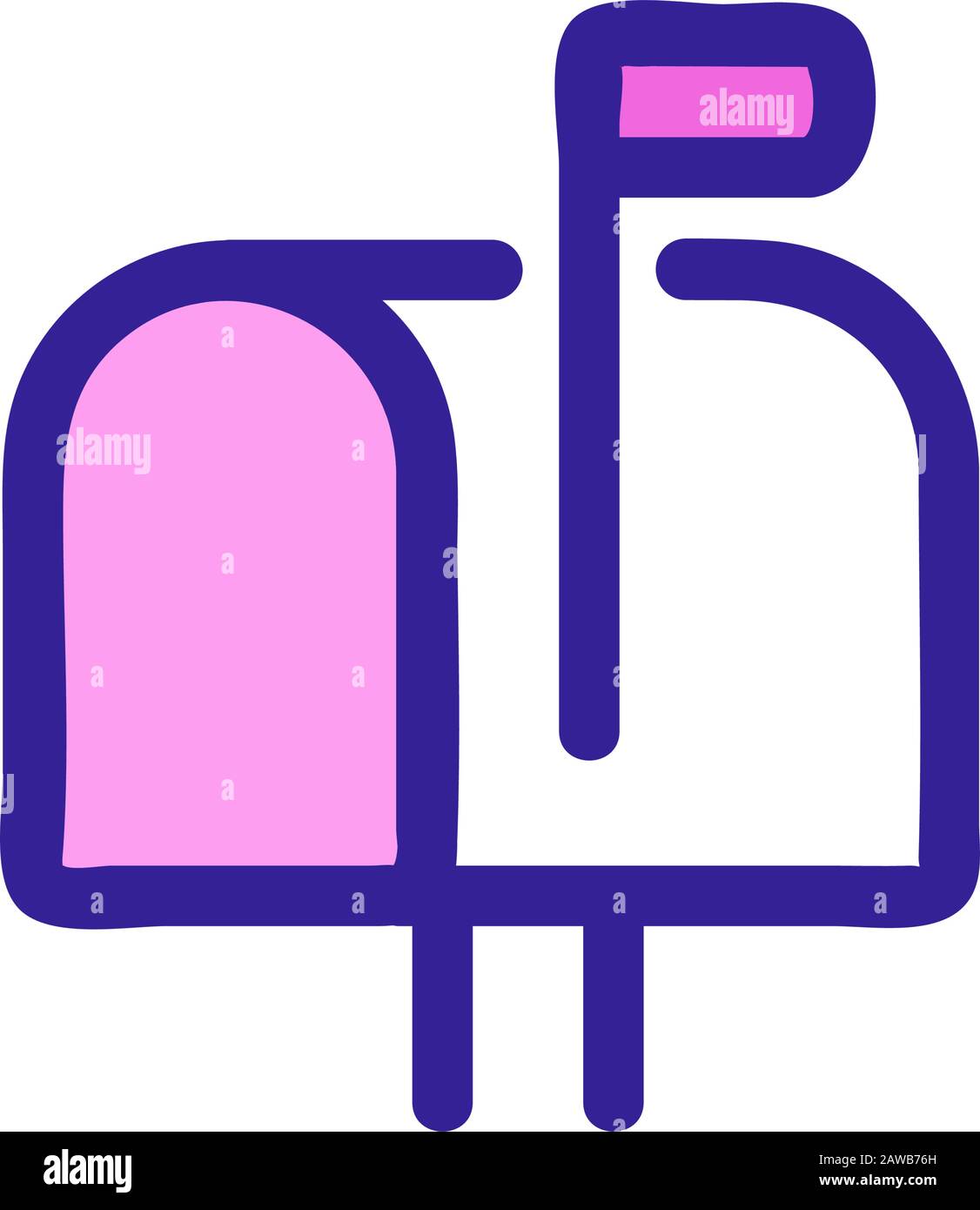 Mail icon vector. Isolated contour symbol illustration Stock Vector ...