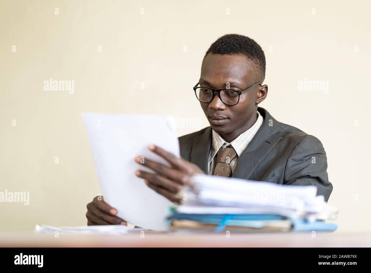 African native brave person thinking ceo isolated Stock Photo - Alamy