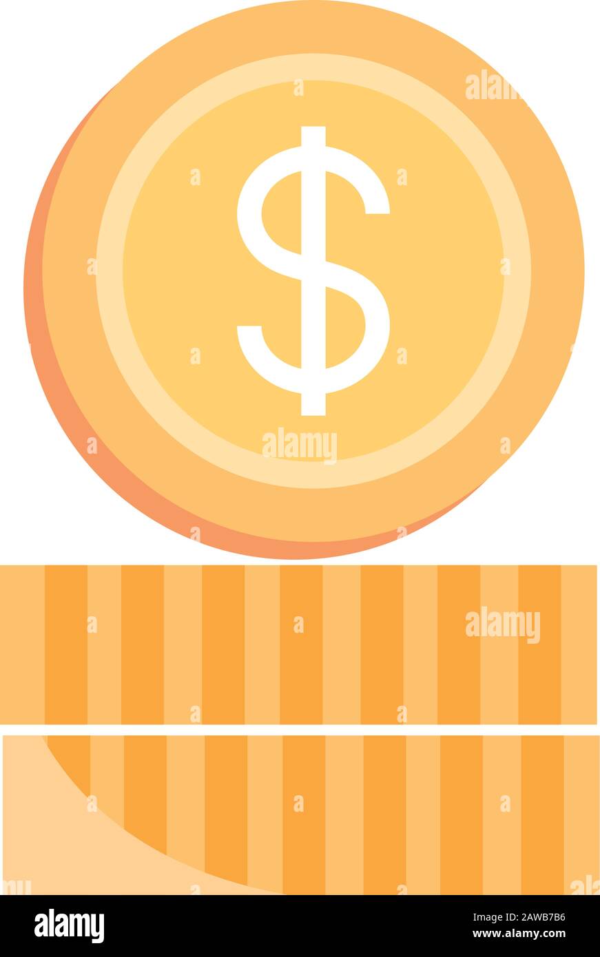 stcaked coins dollar currency money business finance vector ...